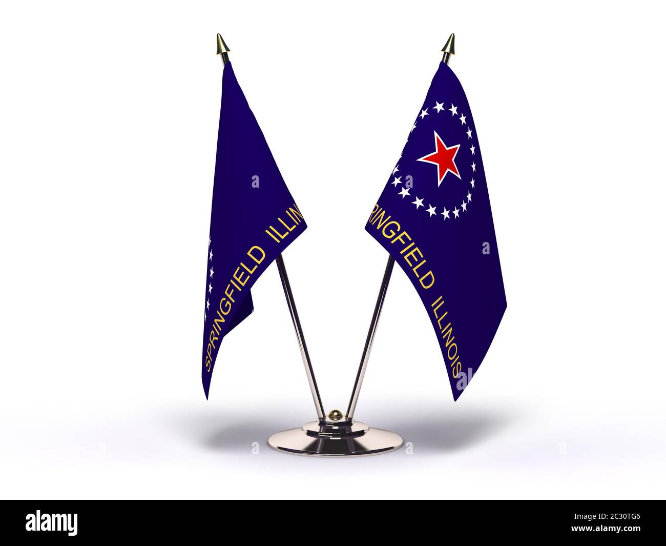 Illinois Springfield Flag (Flags Isolated with clipping path Stock ...
