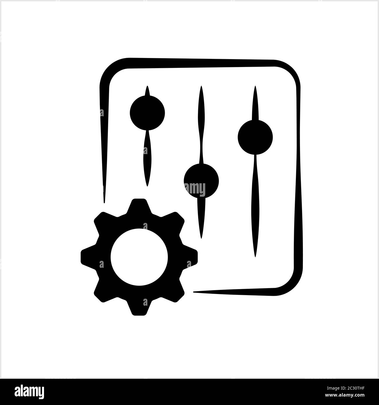 Setting Icon, Gear, User Preference Setting Vector Art Illustration ...
