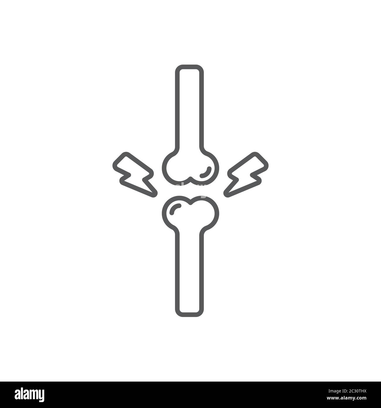 Joint pain vector icon symbol isolated on white background Stock Vector ...