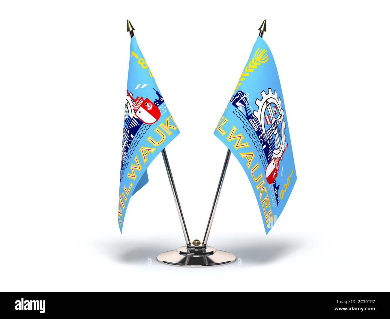 Wisconsin Milwaukee Flag (Flags Isolated with clipping path Stock Photo ...
