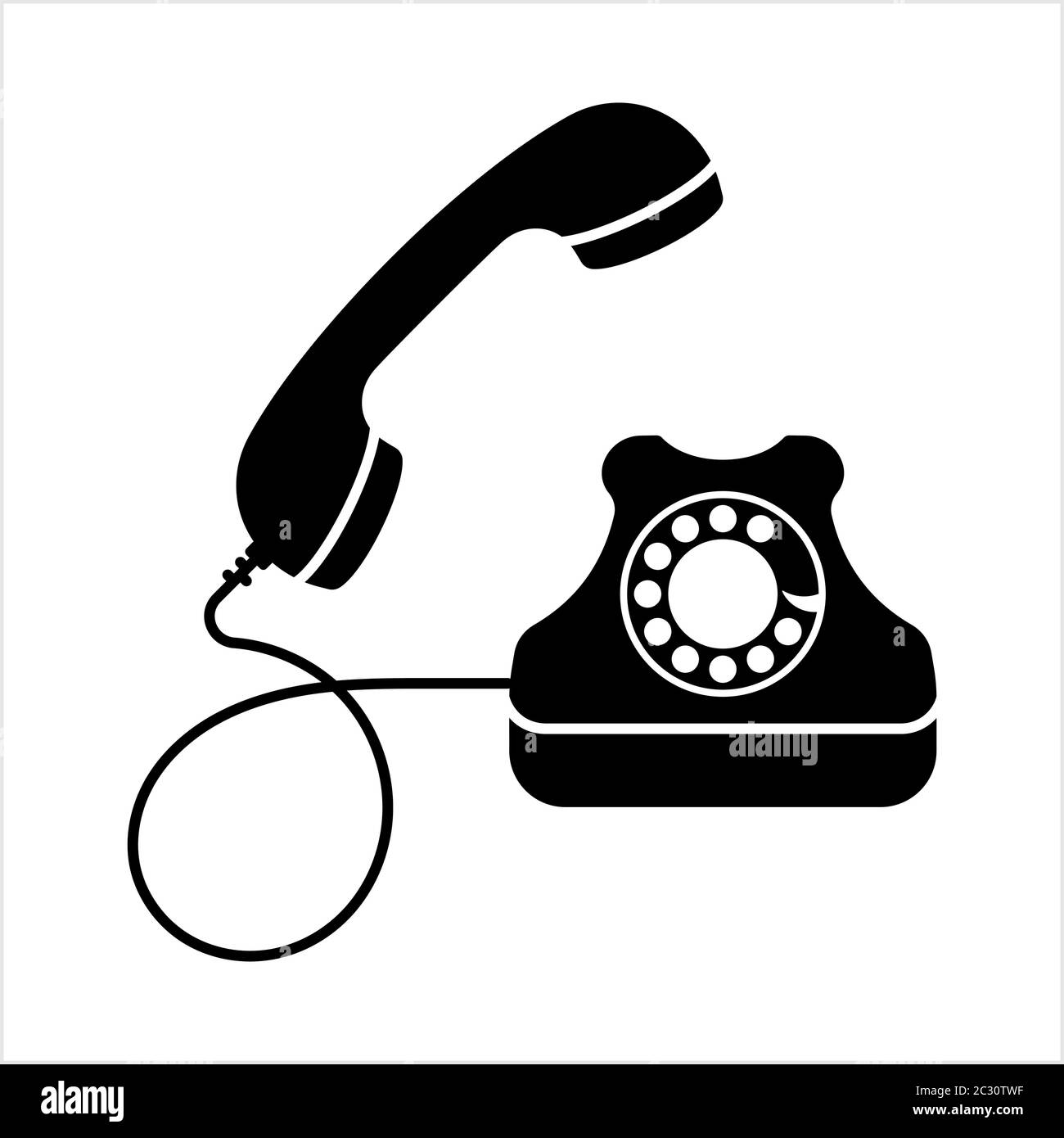 Telephone Icon, Phone Vector Art Illustration Stock Vector Image & Art ...