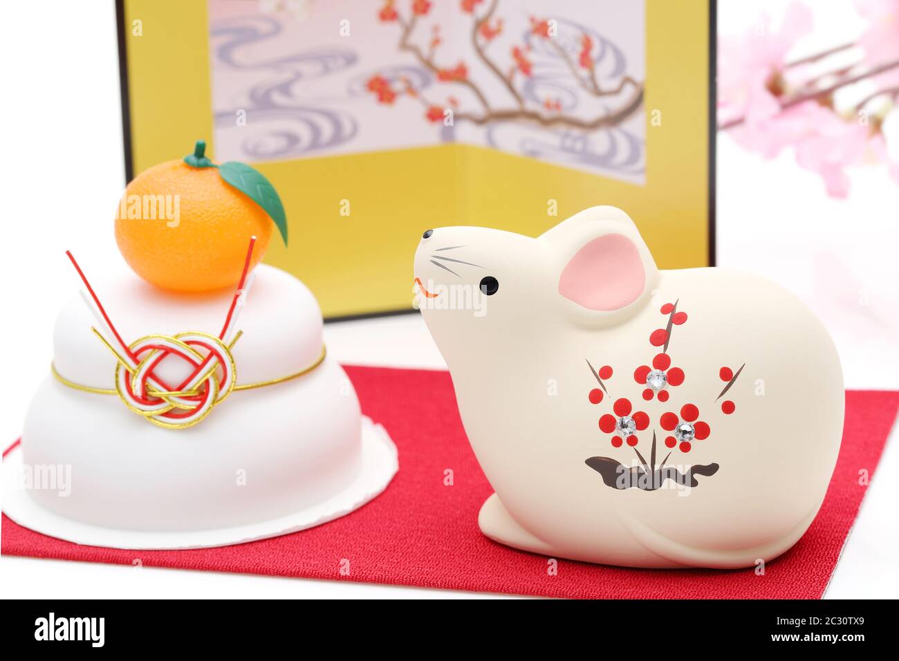 Dolls of Nezumi Mouse. Japanese new year card. Japanese new year Mouse ...