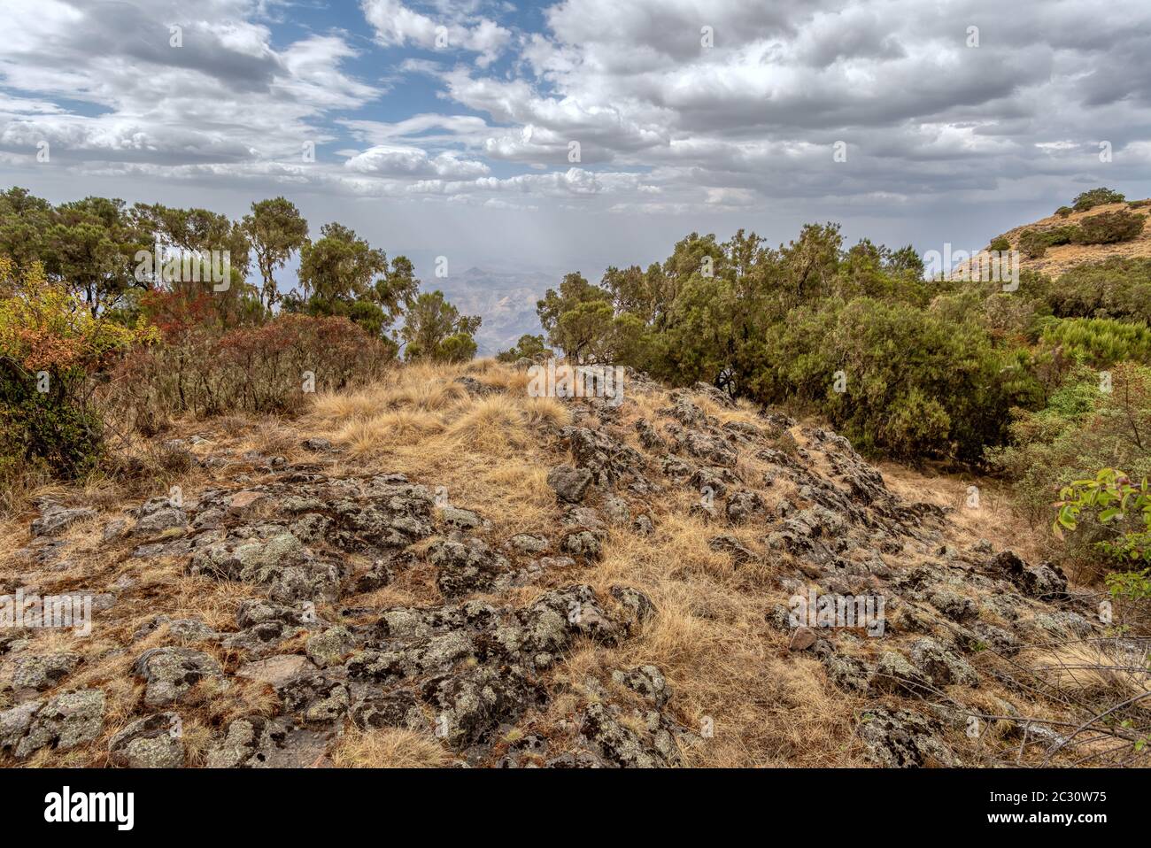 Landscape of beautiful Semien or Simien Mountains National Park ...