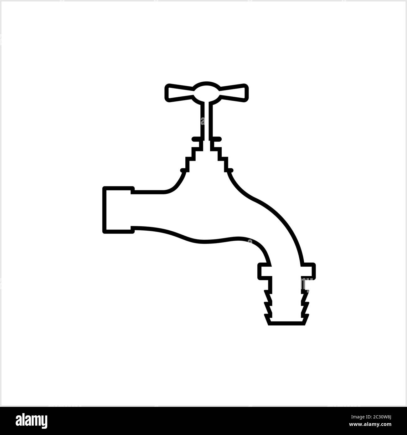 Garden Faucet Icon Vector Art Illustration Stock Vector Image & Art - Alamy