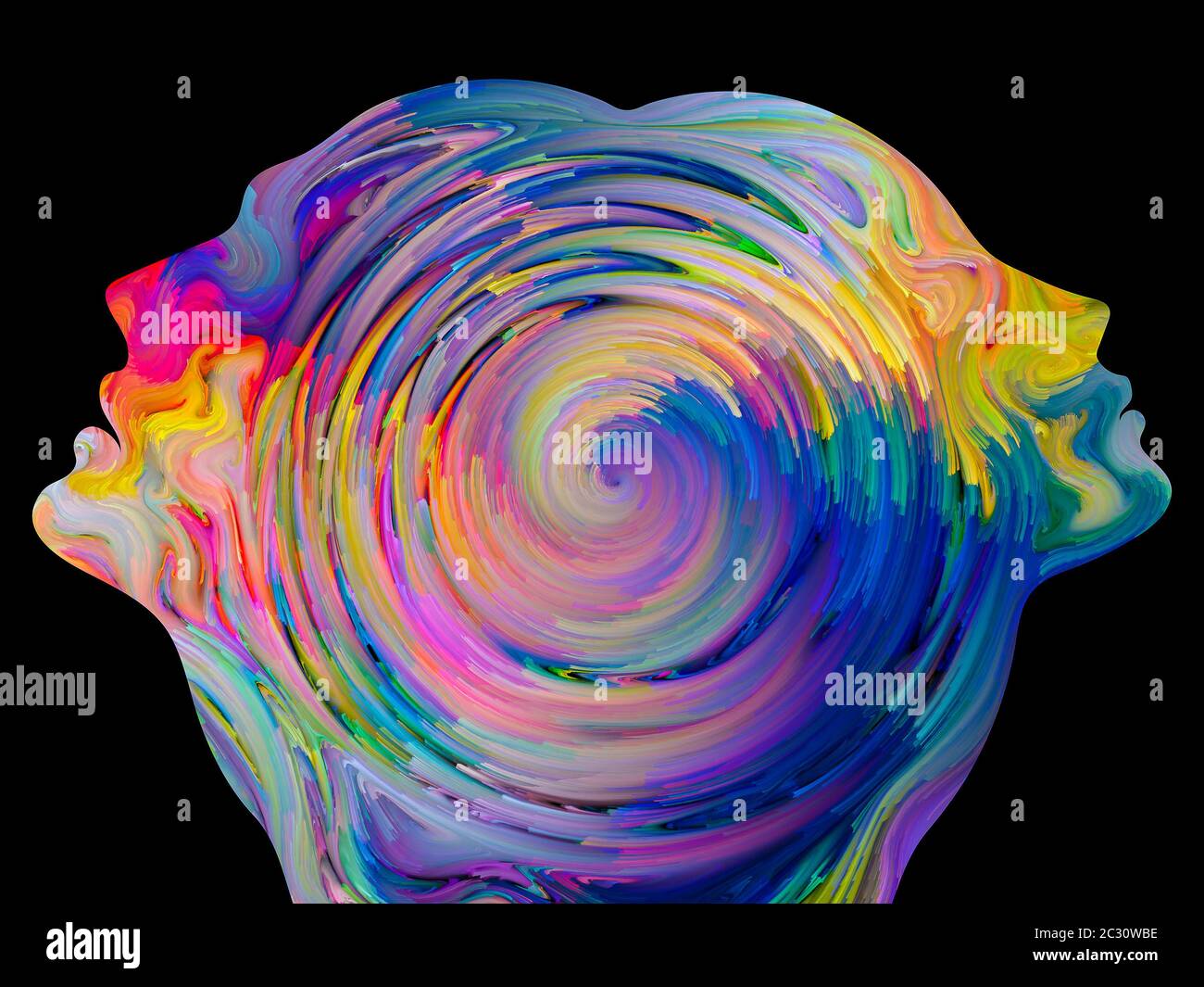 Colors of Unity series. Composition of colorful and surreal human ...