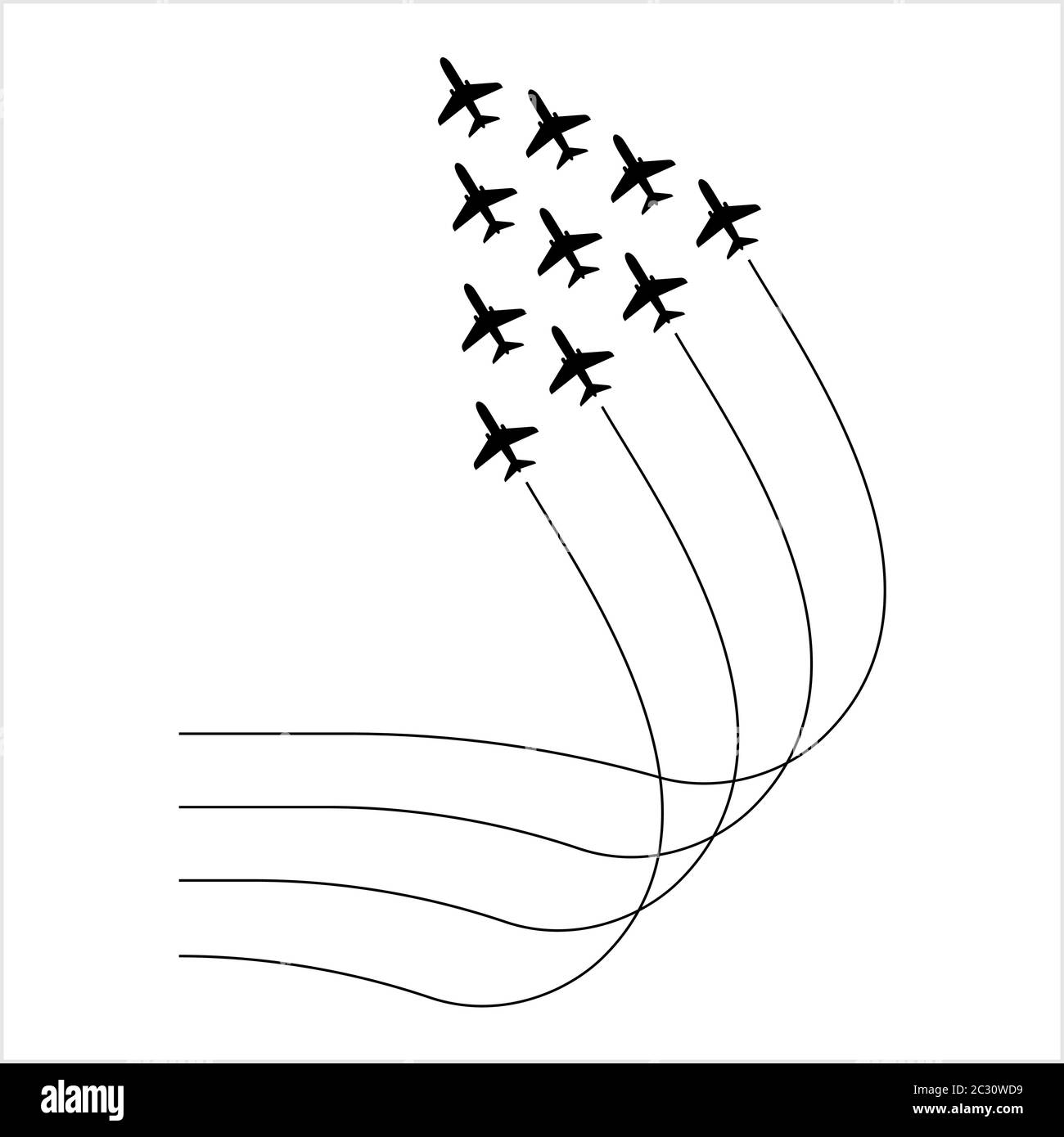 Airplane Flying Formation, Air Show Display, The Disciplined Flight ...