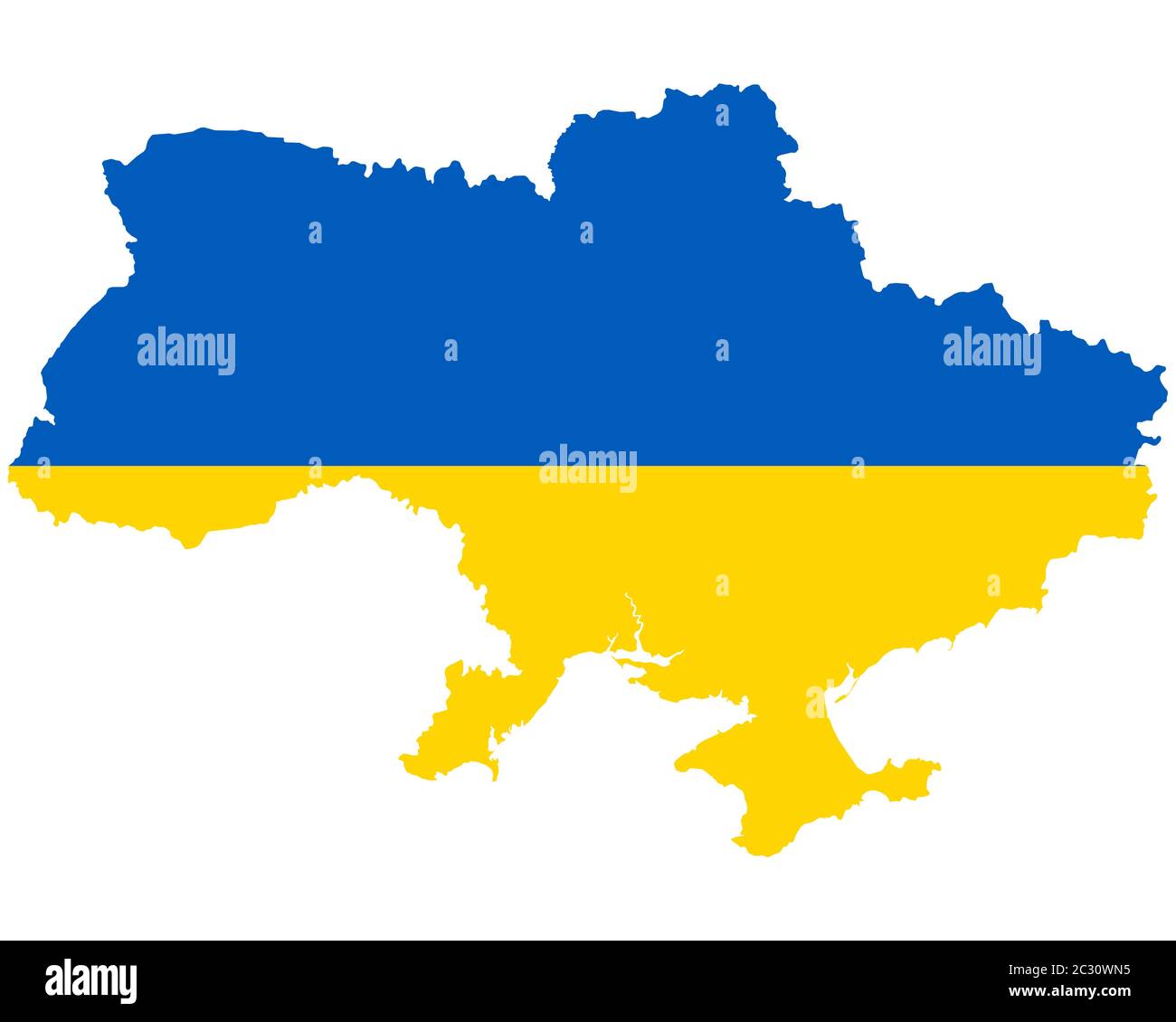 Fahne in Landkarte der Ukraine Stock Photo - Alamy