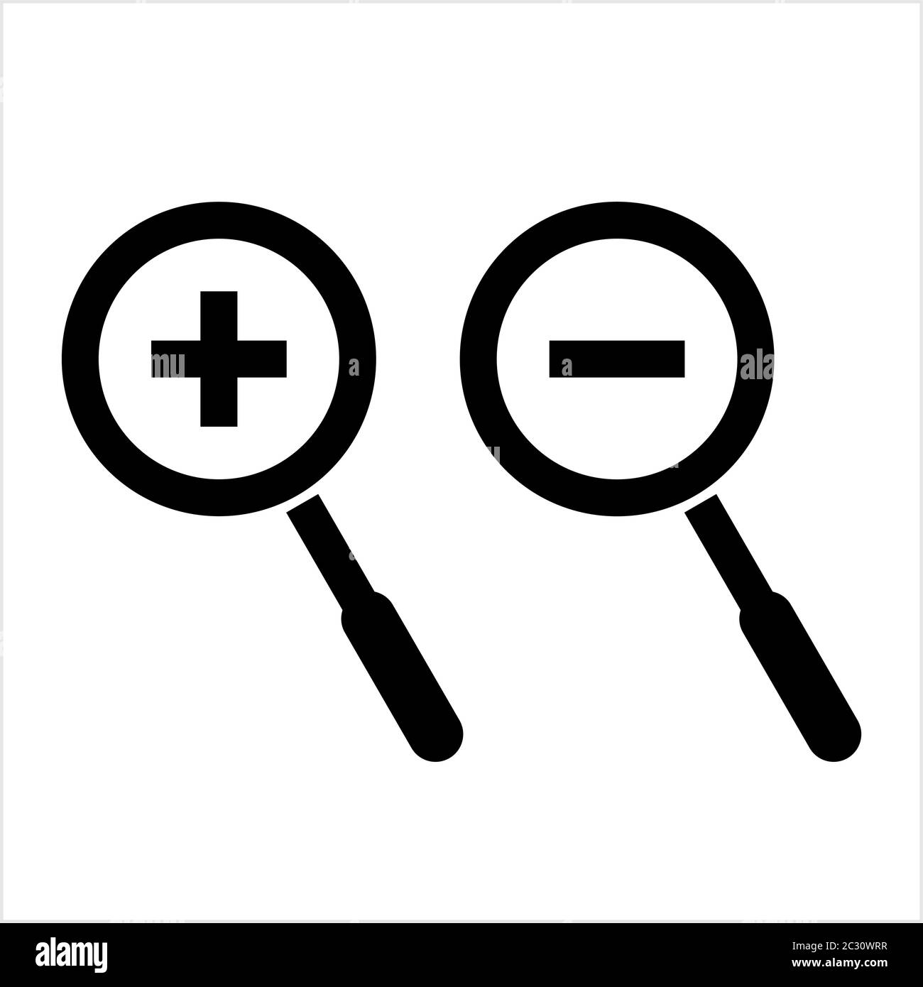 Magnifier Icon, Magnify Glass, Lens Icon Vector Art Illustration Stock ...
