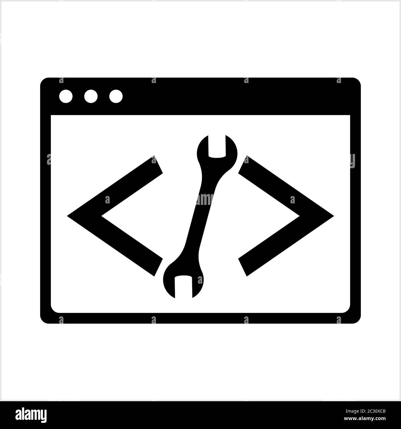 Developer Coding Tool Icon Custom Coding Icon Vector Art Illustration Stock Vector Image And Art