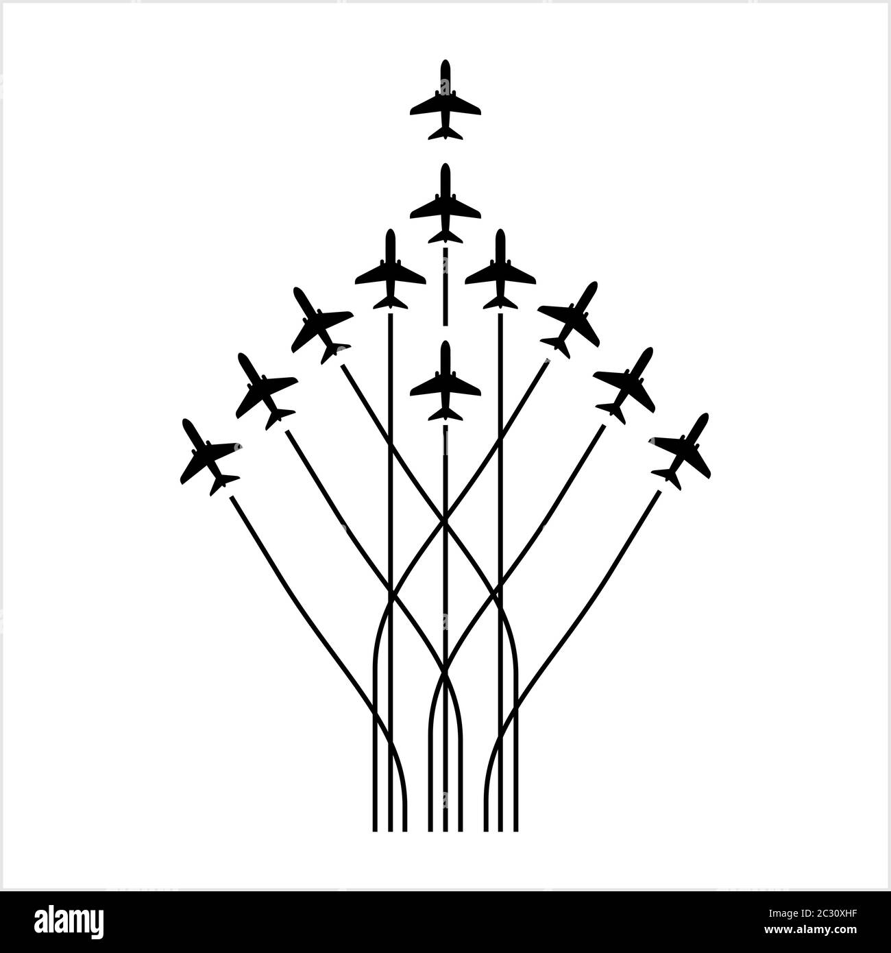 Airplane Flying Formation, Air Show Display, The Disciplined Flight ...