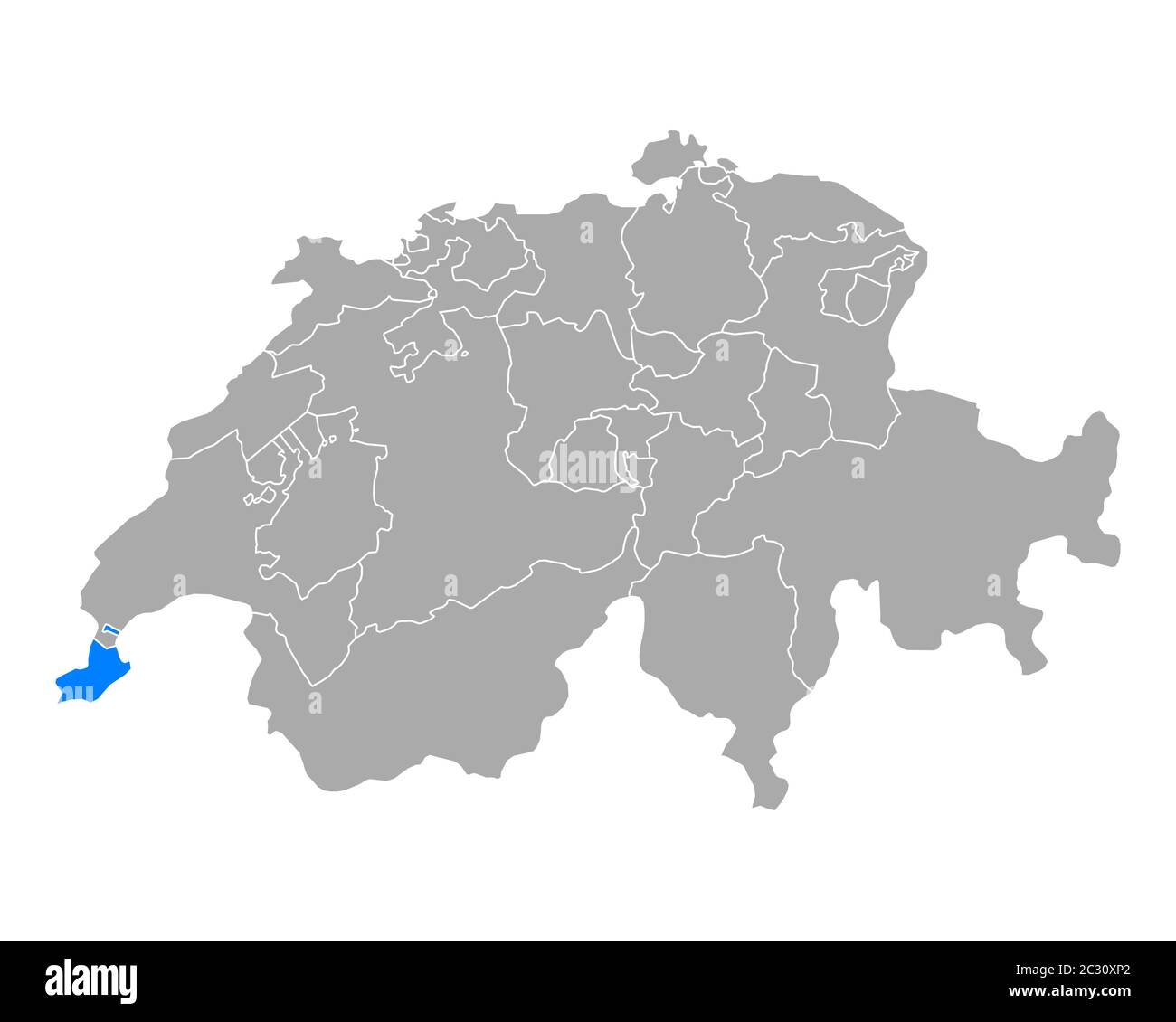 Map of Geneve in Switzerland Stock Photo - Alamy