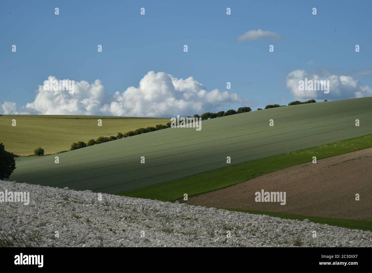 Aerial views of rolling farmland Stock Photo - Alamy