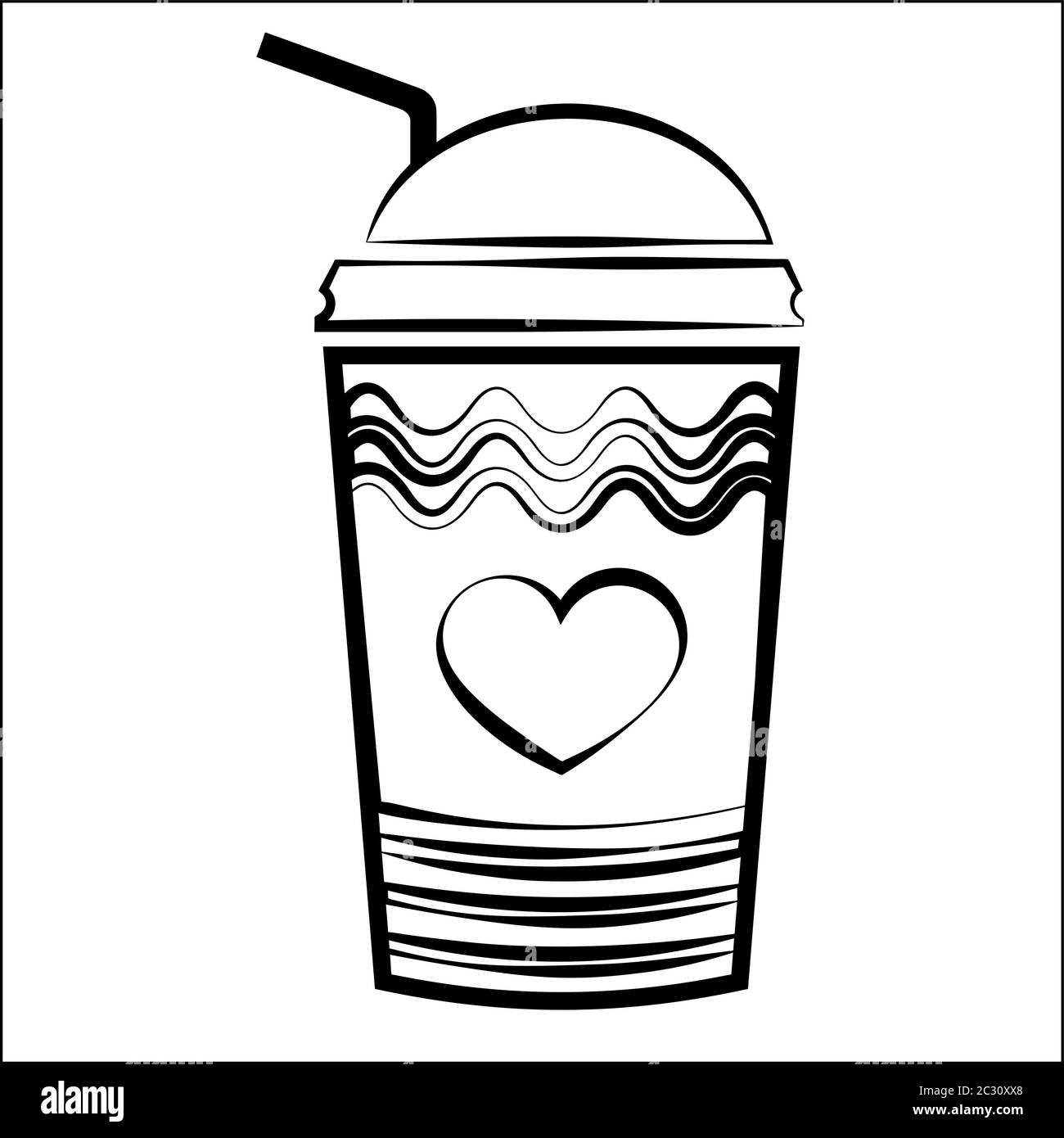 Coffee Takeaway Cup Vector Art Illustration Stock Vector Image & Art ...