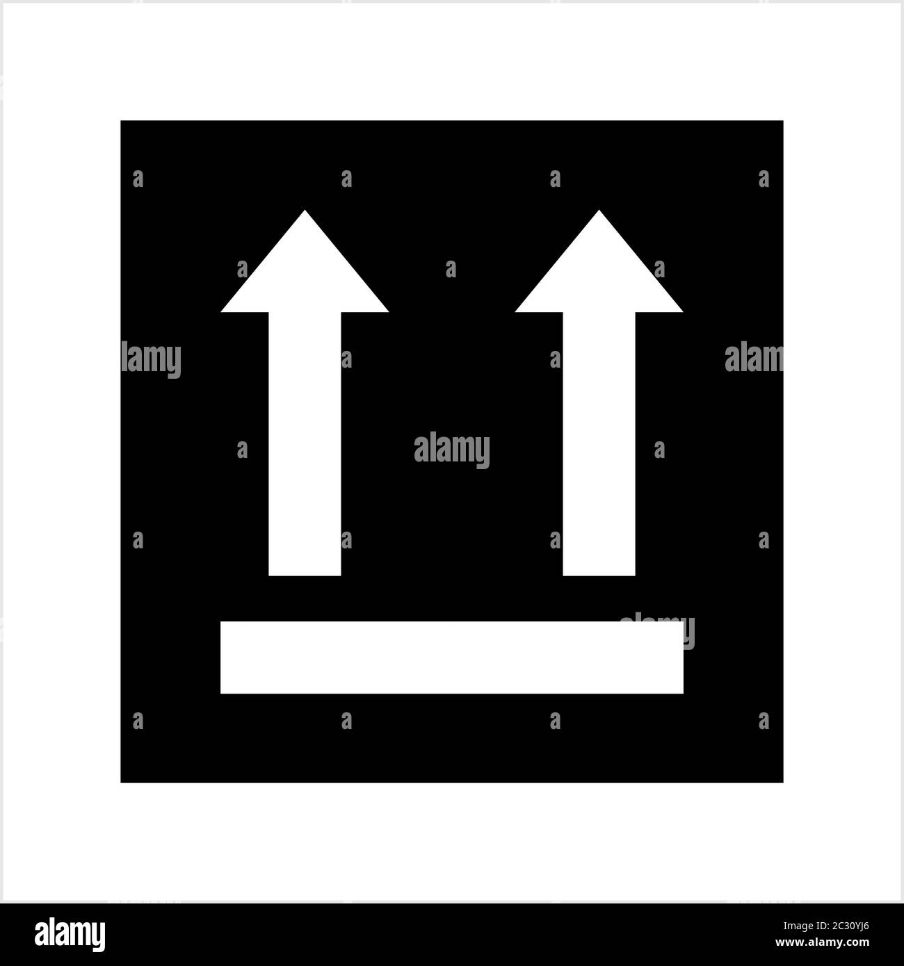 Keep Up, Up Arrow, Package Handling Label Icon Vector Art Illustration ...