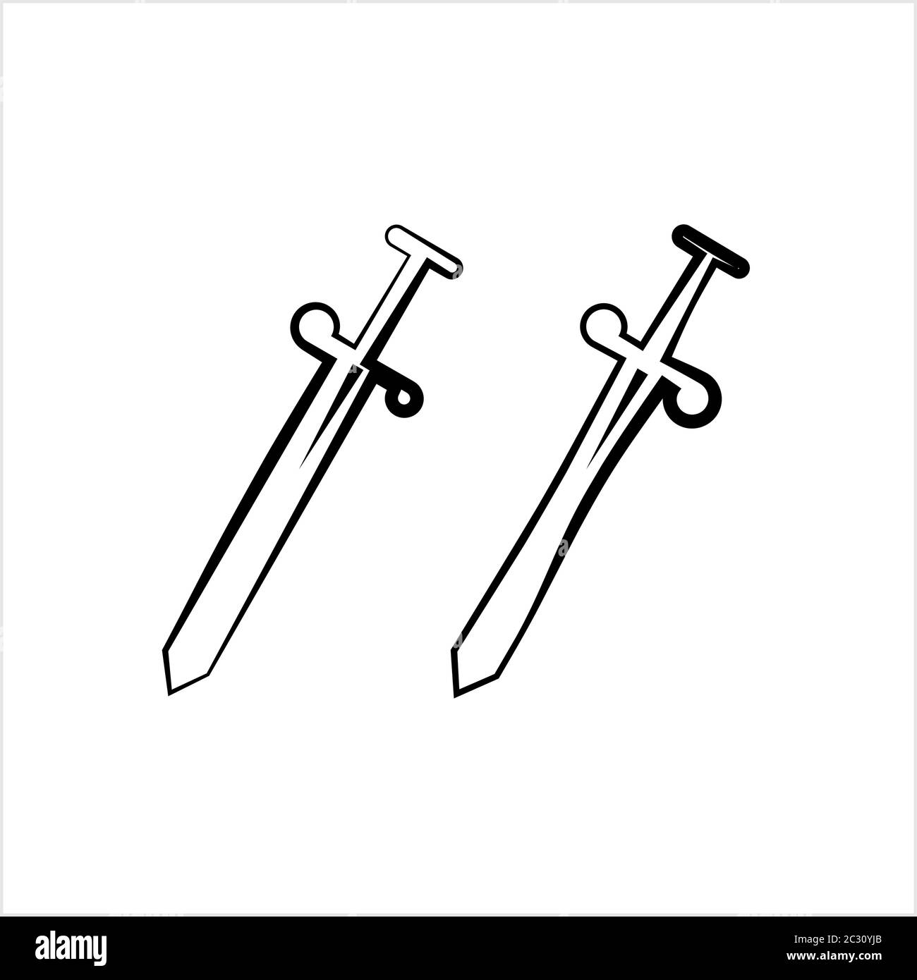 Sword Icon, Sword Vector Art Illustration Stock Vector Image & Art - Alamy