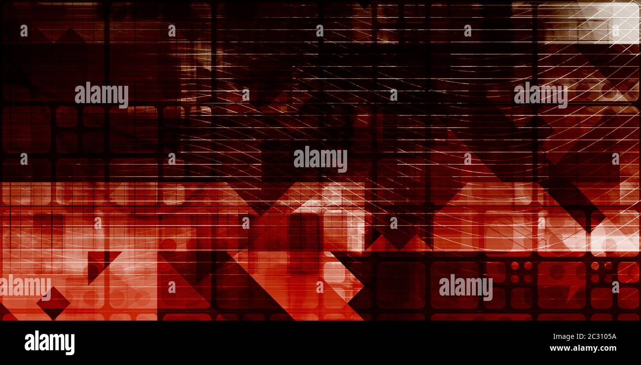 Red Emergency Technology Background Crisis Management Concept Stock ...