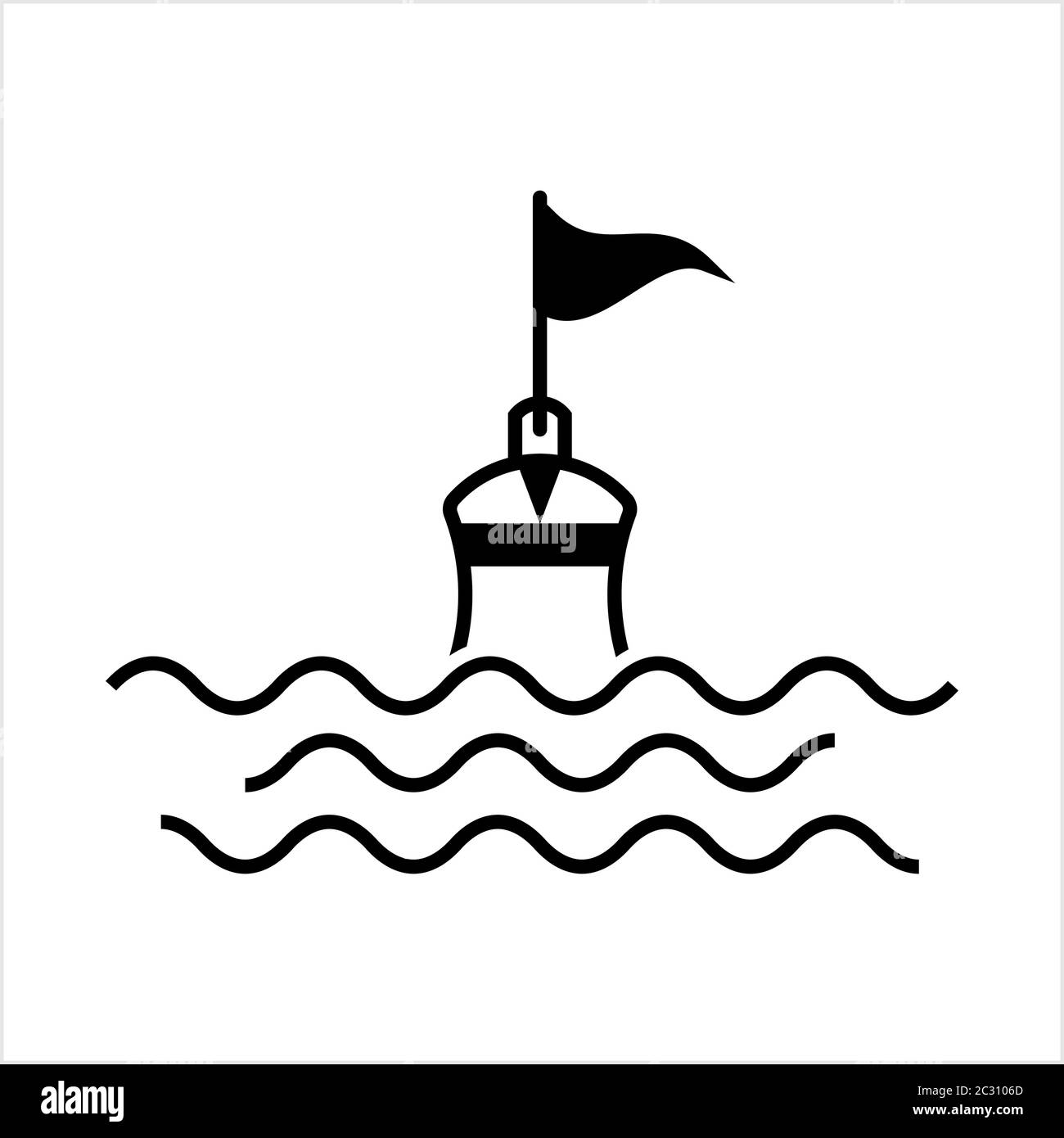 Buoy Icon, Float Buoy Icon Vector Art Illustration Stock Vector Image ...