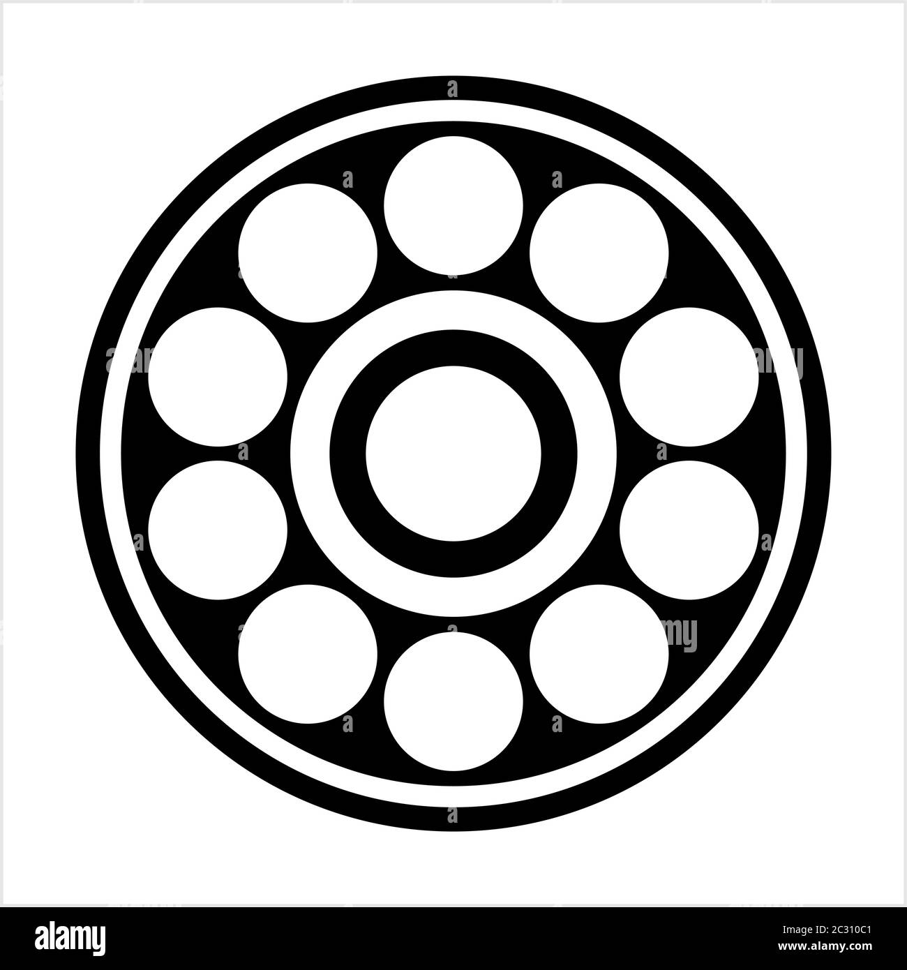 Bearing Icon, Ball Bearing Icon Vector Art Illustration Stock Vector ...