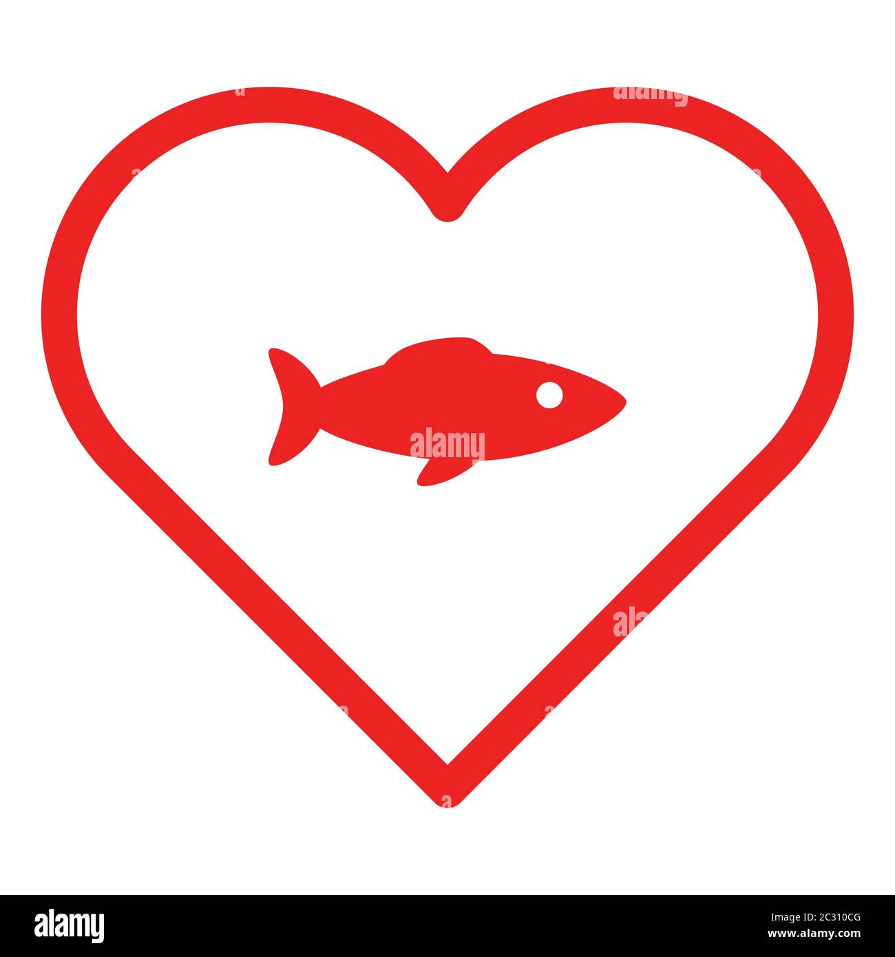 Fish and heart Stock Photo - Alamy