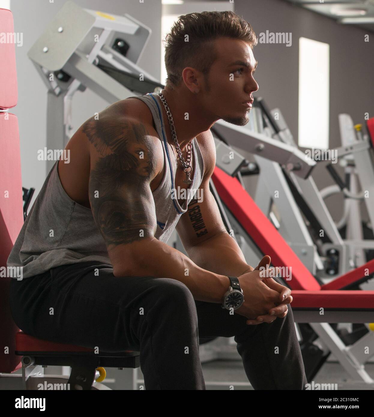 Tattooed bodybuilder hi-res stock photography and images - Alamy