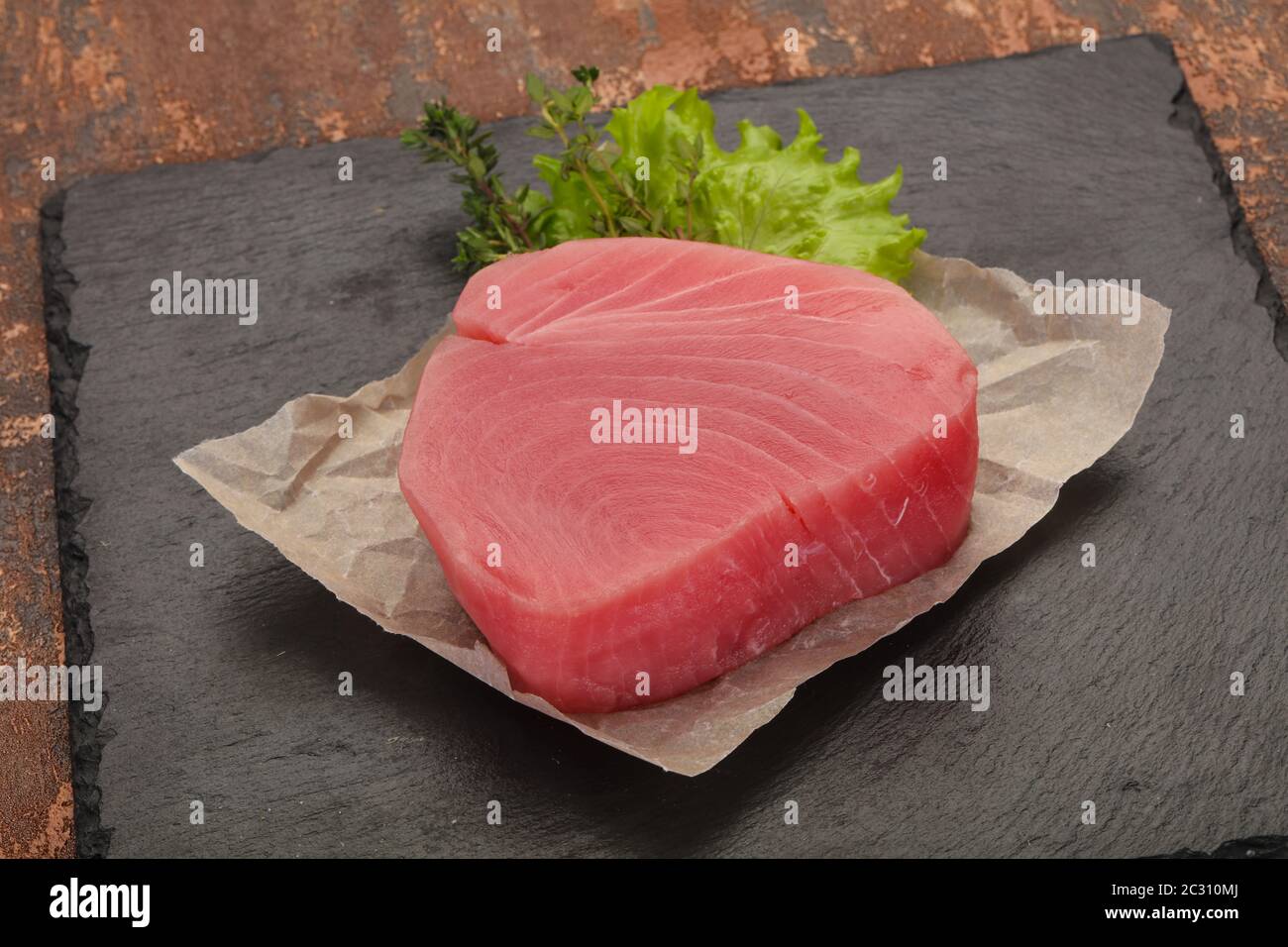 Raw tuna steak ready for cooking Stock Photo - Alamy