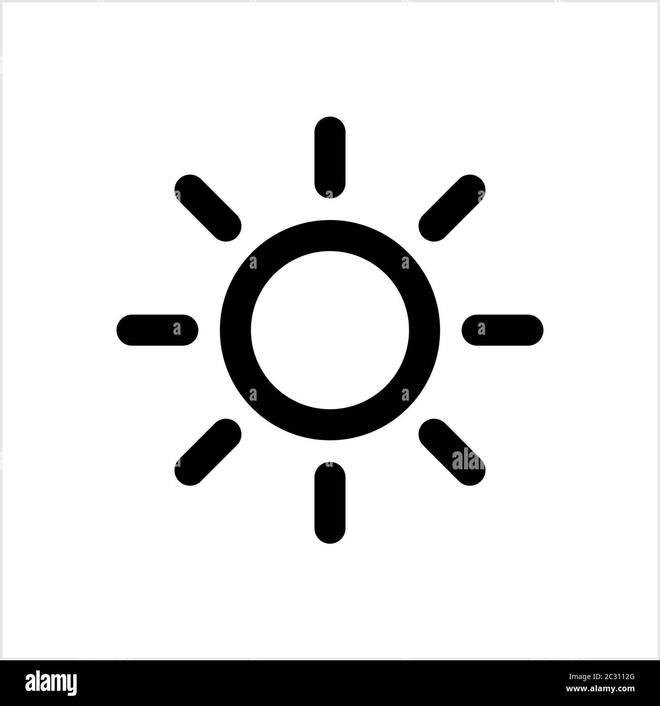 Brightness Icon, Intensity Setting Vector Art Illustration Stock Vector ...
