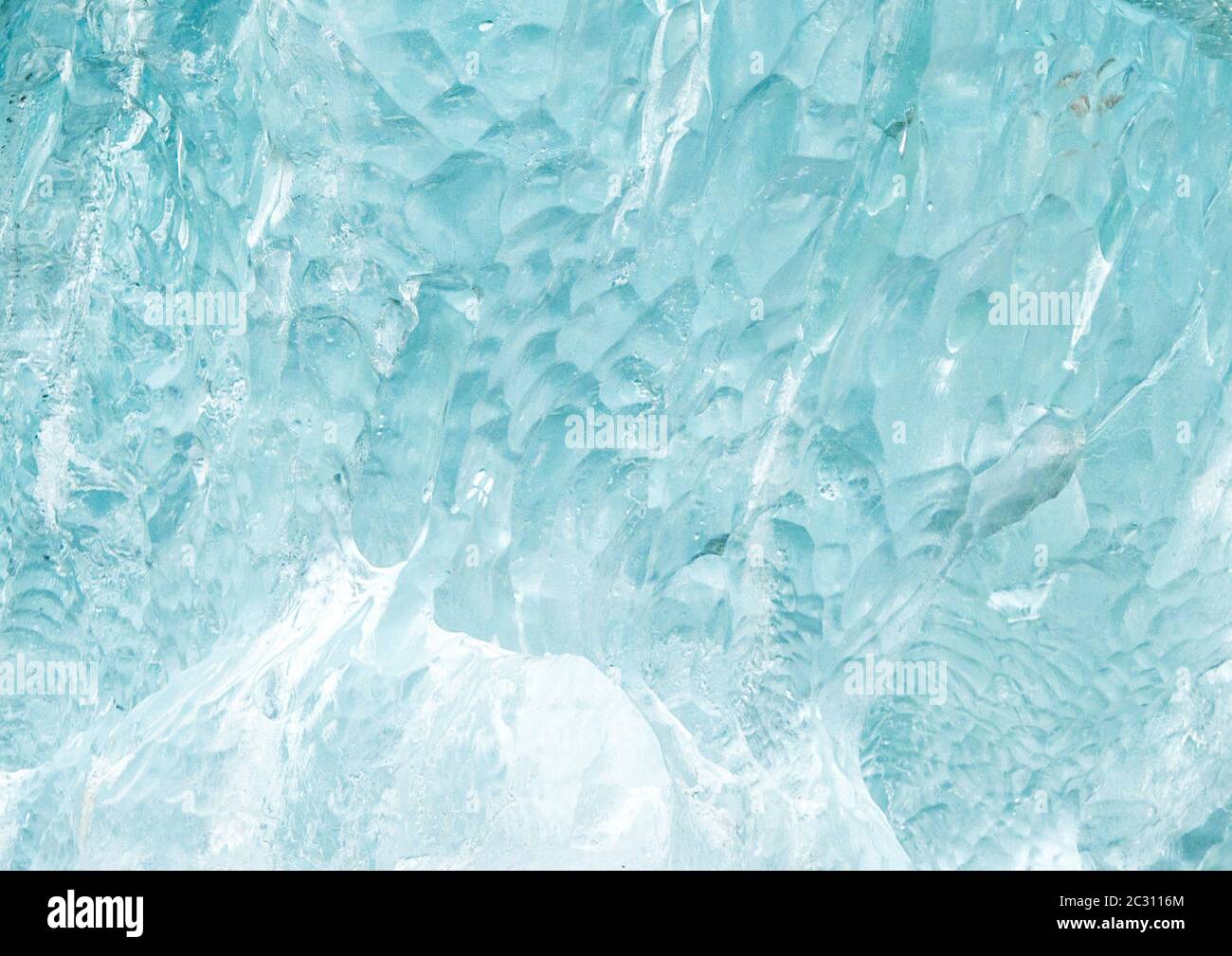 Texture of melting ice closeup. Abstract texture of melting ice close ...