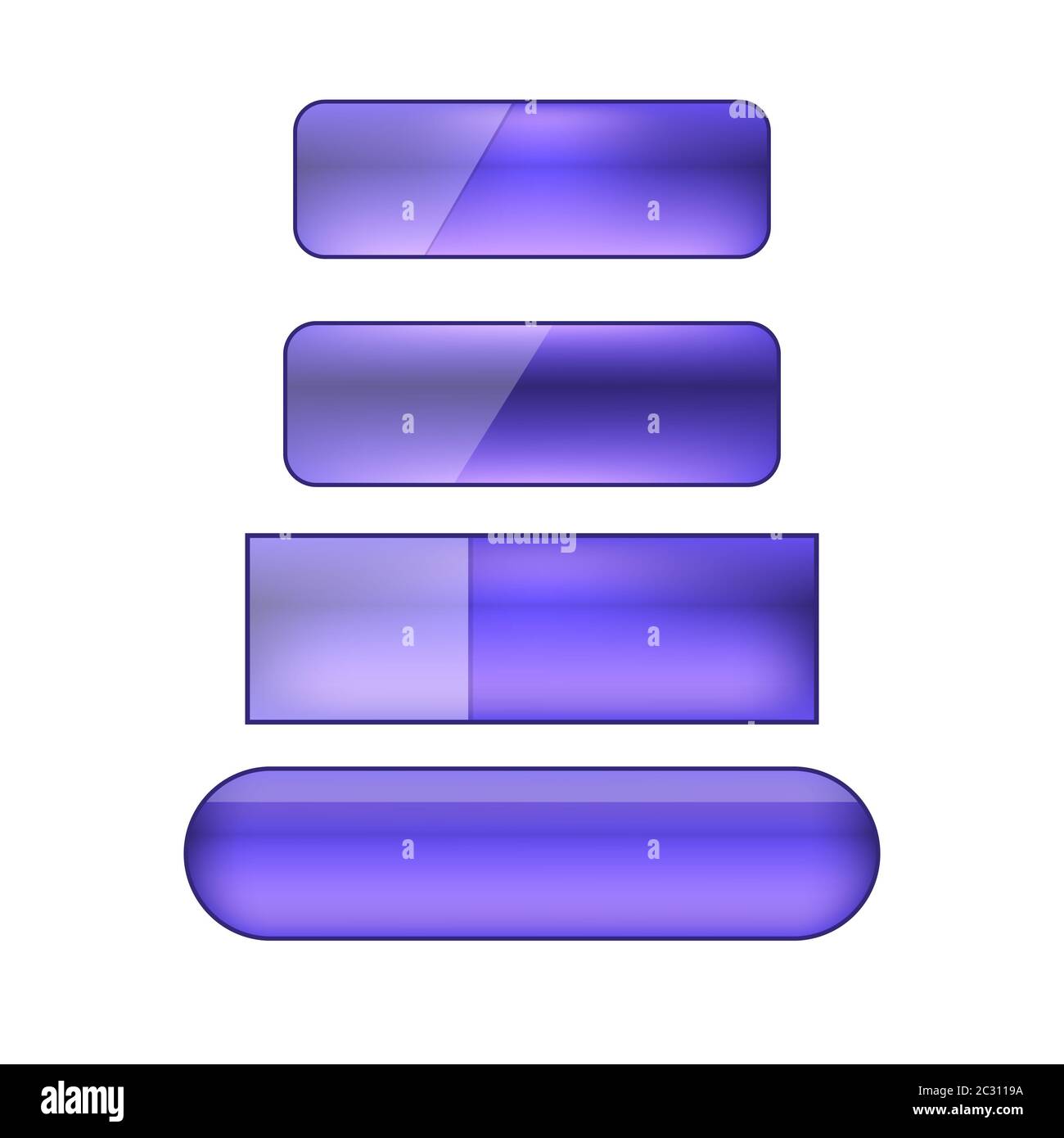 colored blank web buttons set - violet Stock Photo - Alamy