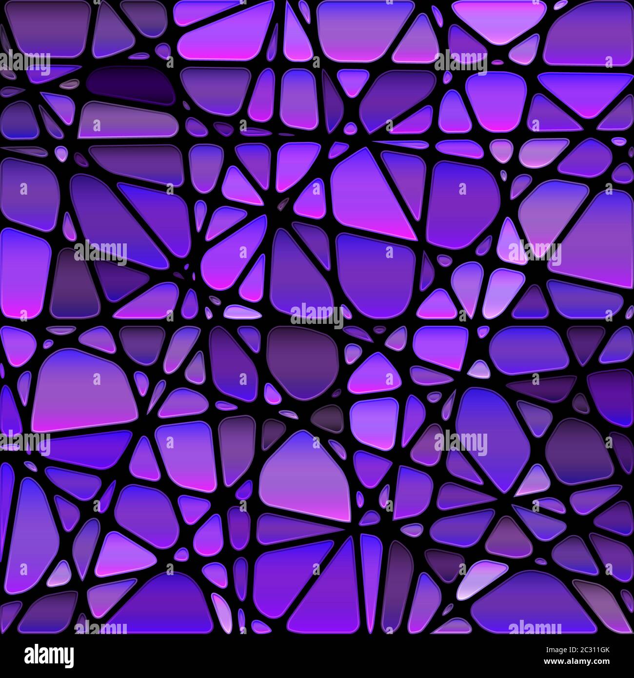 abstract stained-glass mosaic background - purple and violet Stock ...