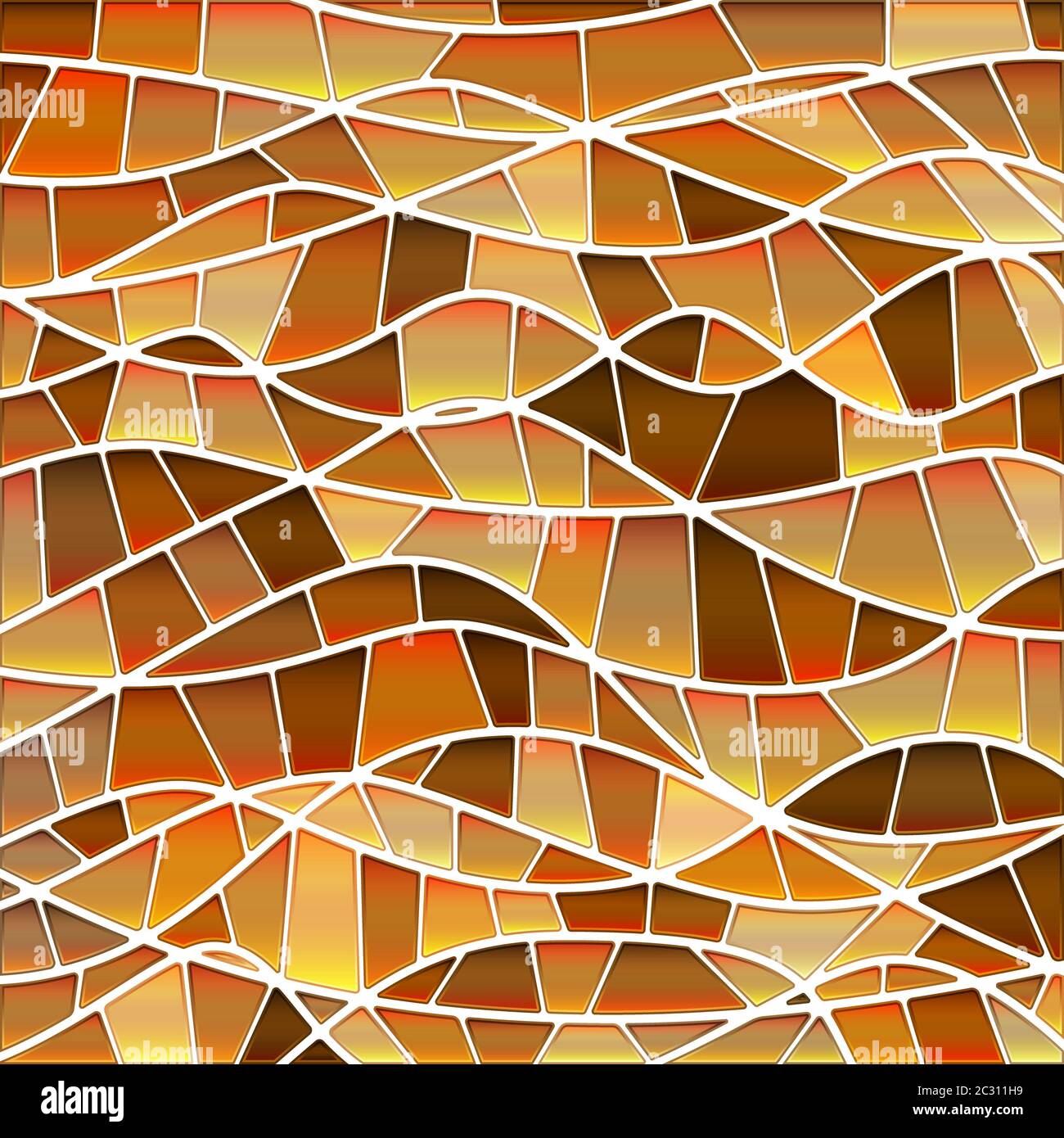 abstract stained-glass mosaic background - brown and beige Stock Photo ...