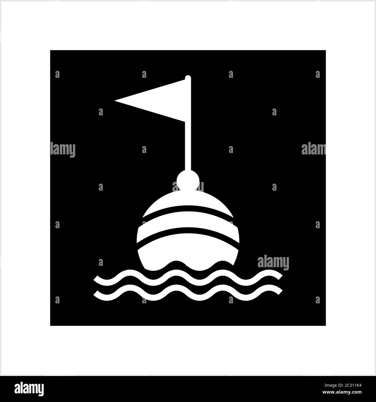 Buoy Icon, Float Buoy Icon Vector Art Illustration Stock Vector Image ...