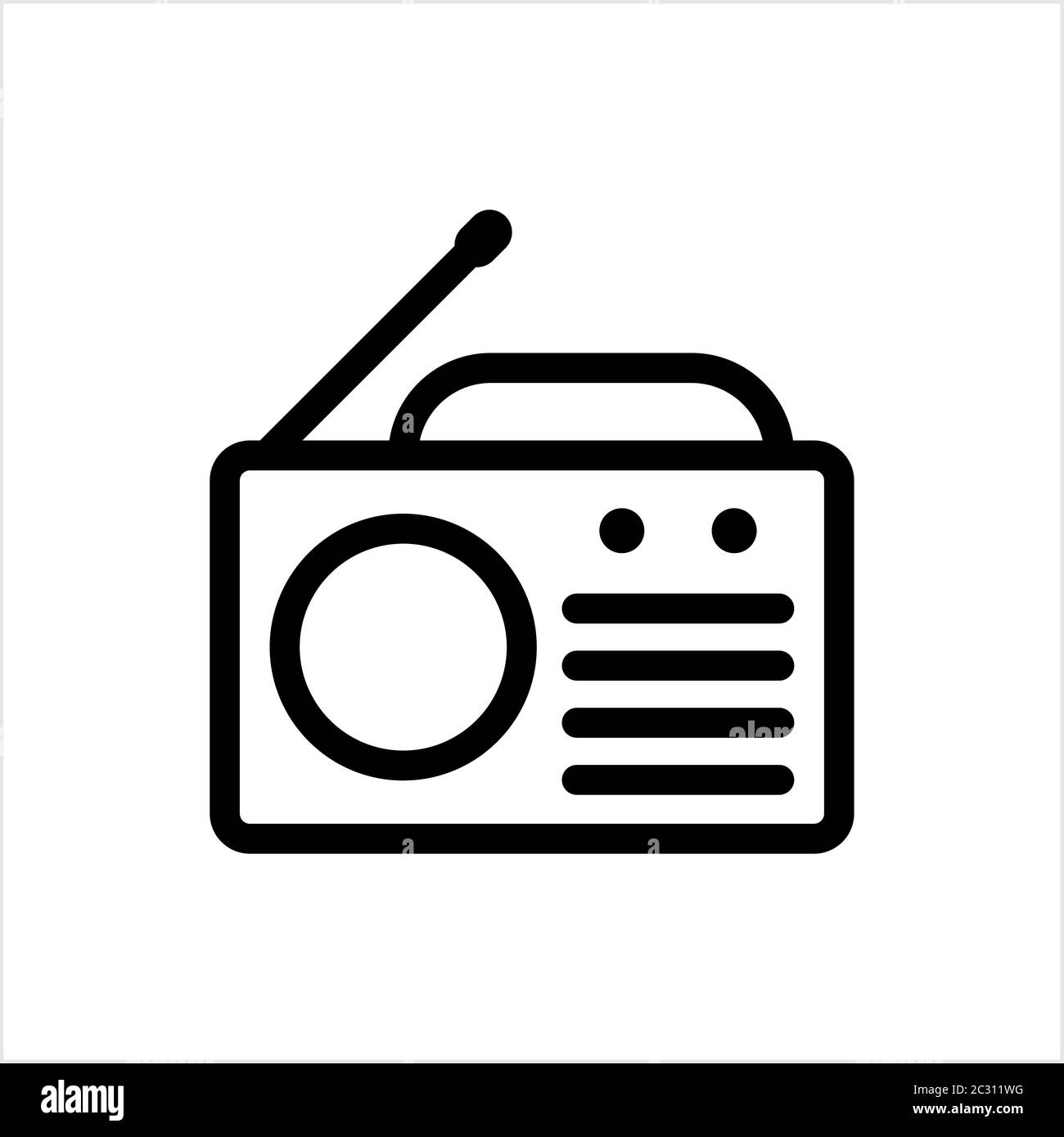 Radio Icon, Electronic Device Vector Art Illustration Stock Vector ...