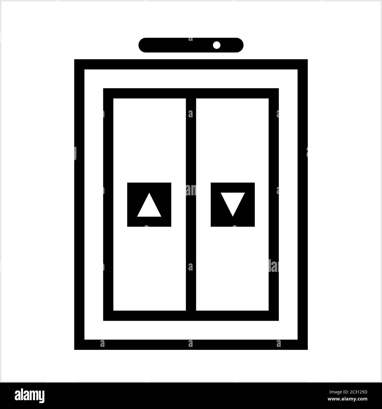 Lift Icon, Elevator Icon, Vertical Transportation Vector Art ...