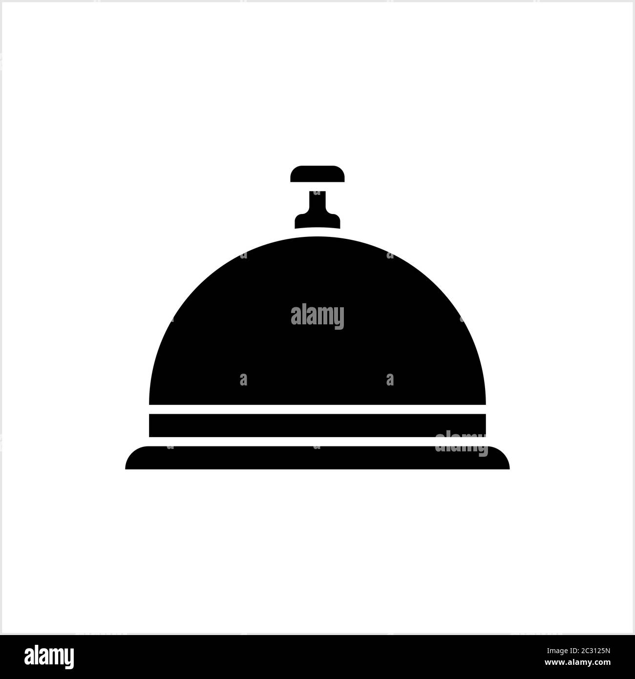 Hotel Bell Icon, Reception Bell Vector Art Illustration Stock Vector ...