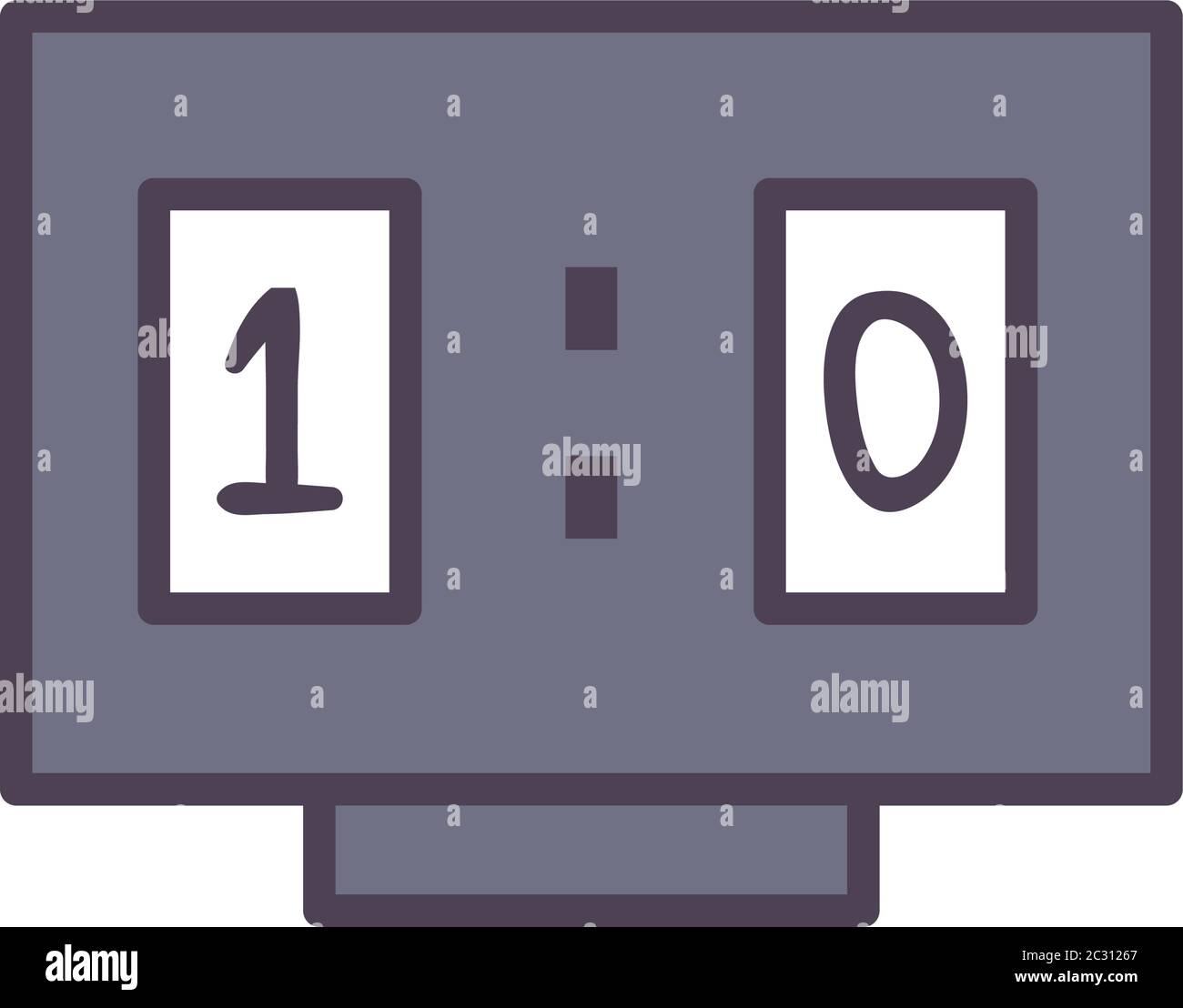 points board line and fill style icon design, Soccer football sport ...