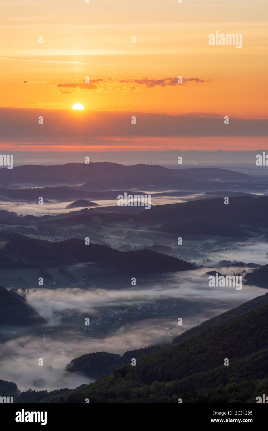 Altenmarkt an der Triesting: view to forest Wienerwald, (Vienna Woods ...