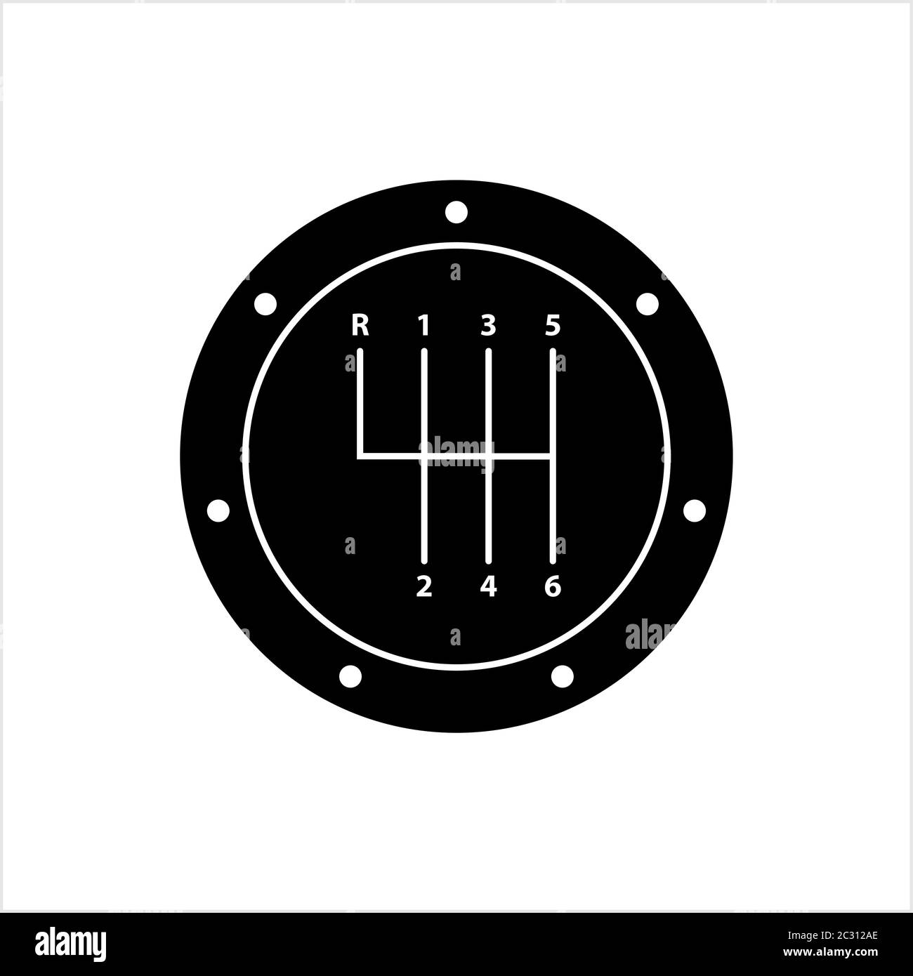 Speed Shifter Icon, Gear Shifter Icon Vector Art Illustration Stock ...