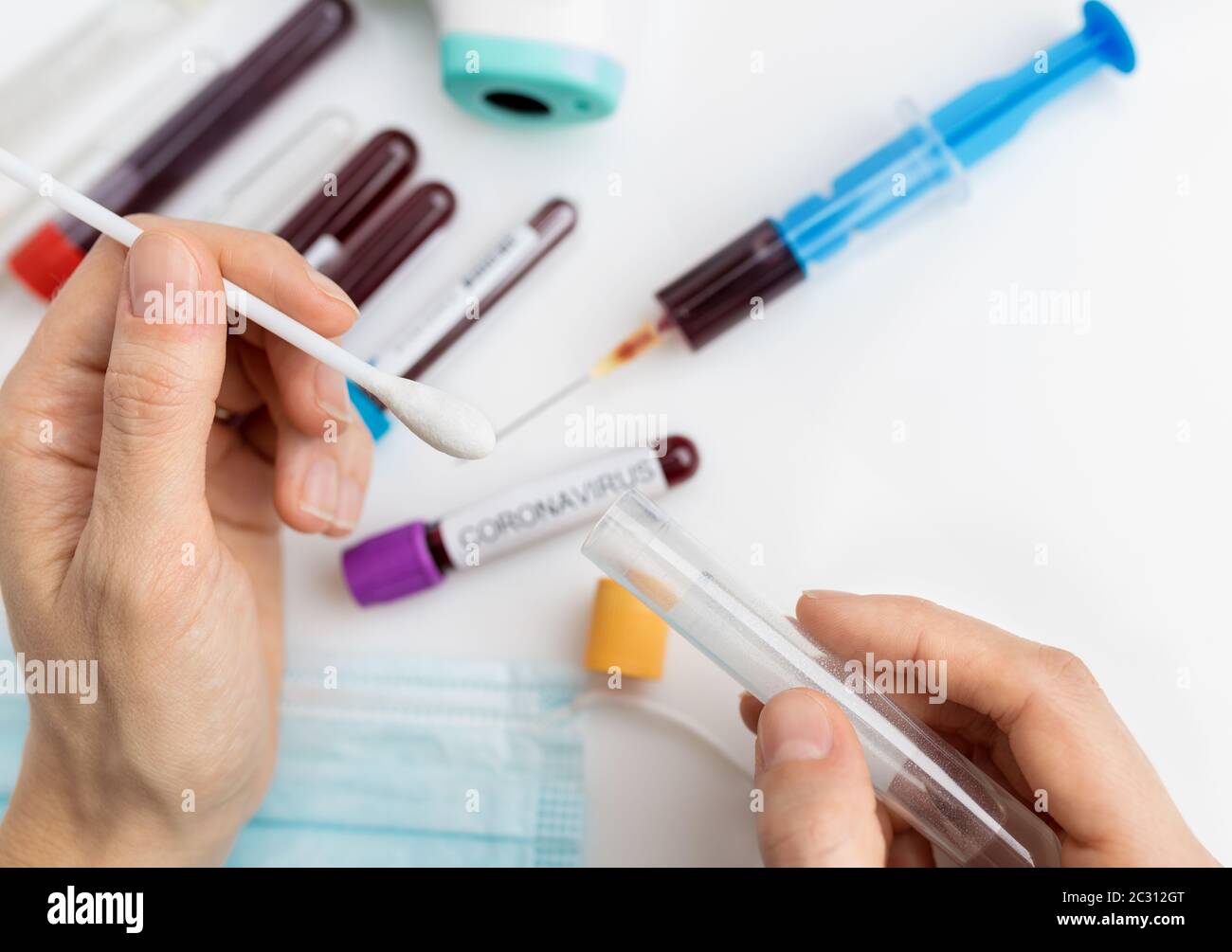 Testing the laboratory sample of the novel Coronavirus Stock Photo - Alamy