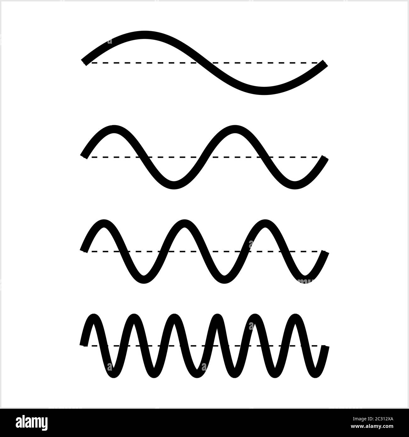 Sound Wave Icon, Audio Wave Icon, Vector Art Illustration Stock Vector ...
