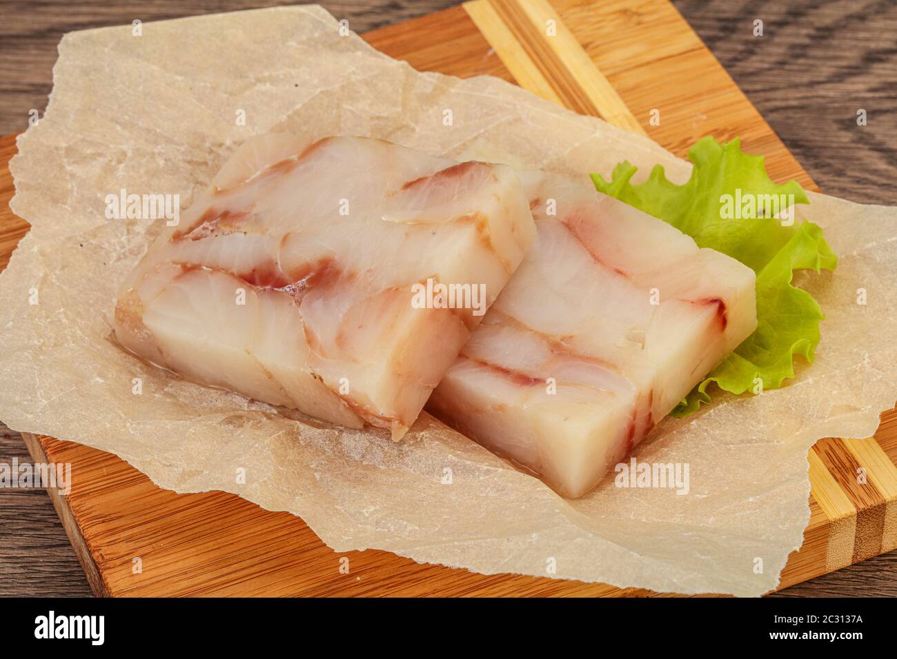 Raw dietary pollock fish fillet for cooking Stock Photo - Alamy