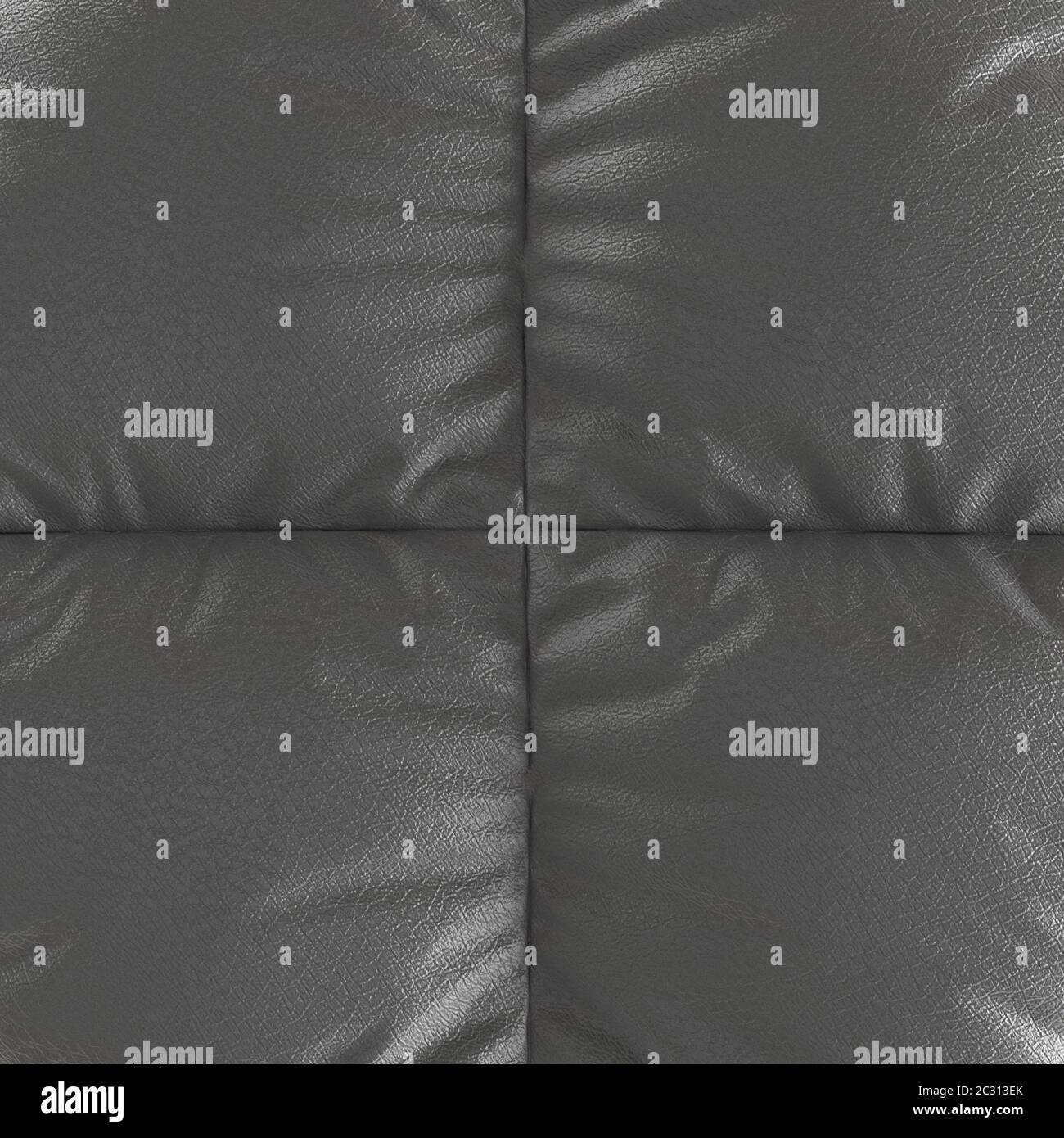 Soft background black texture panel made of leather folds. 3d rendering ...