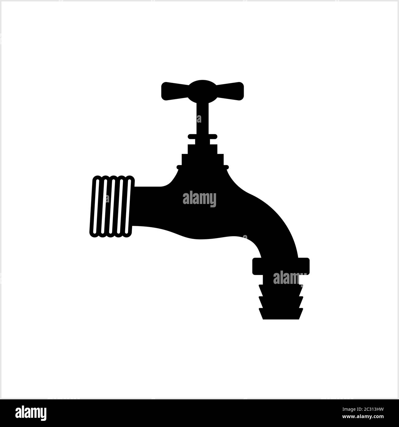 Garden Faucet Icon Vector Art Illustration Stock Vector Image & Art - Alamy