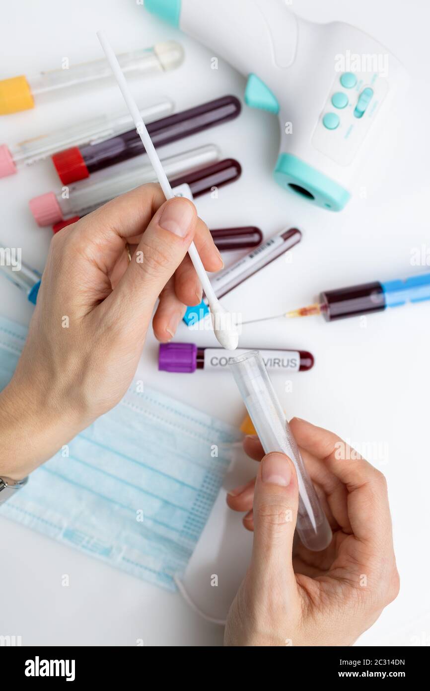 Testing the laboratory sample of the novel Coronavirus Stock Photo - Alamy