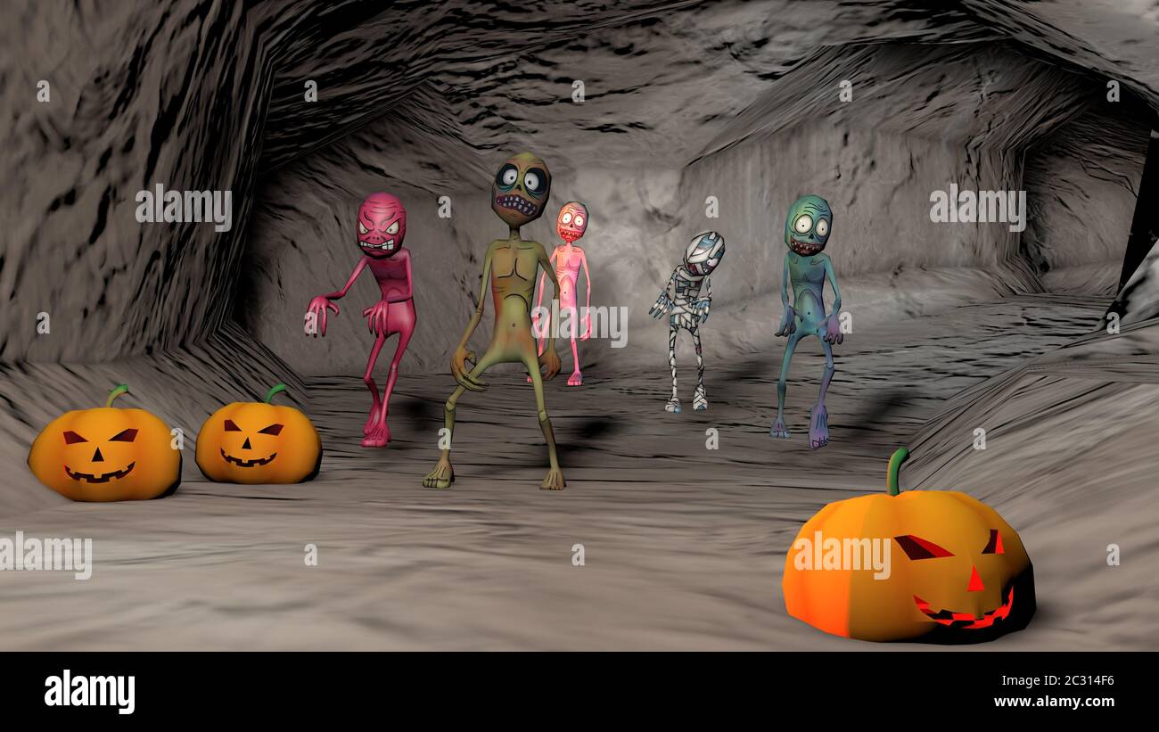 Zombie cartoon hi-res stock photography and images - Alamy