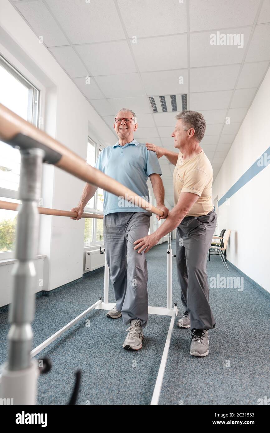 Physiotherapy walking bars hi-res stock photography and images - Alamy