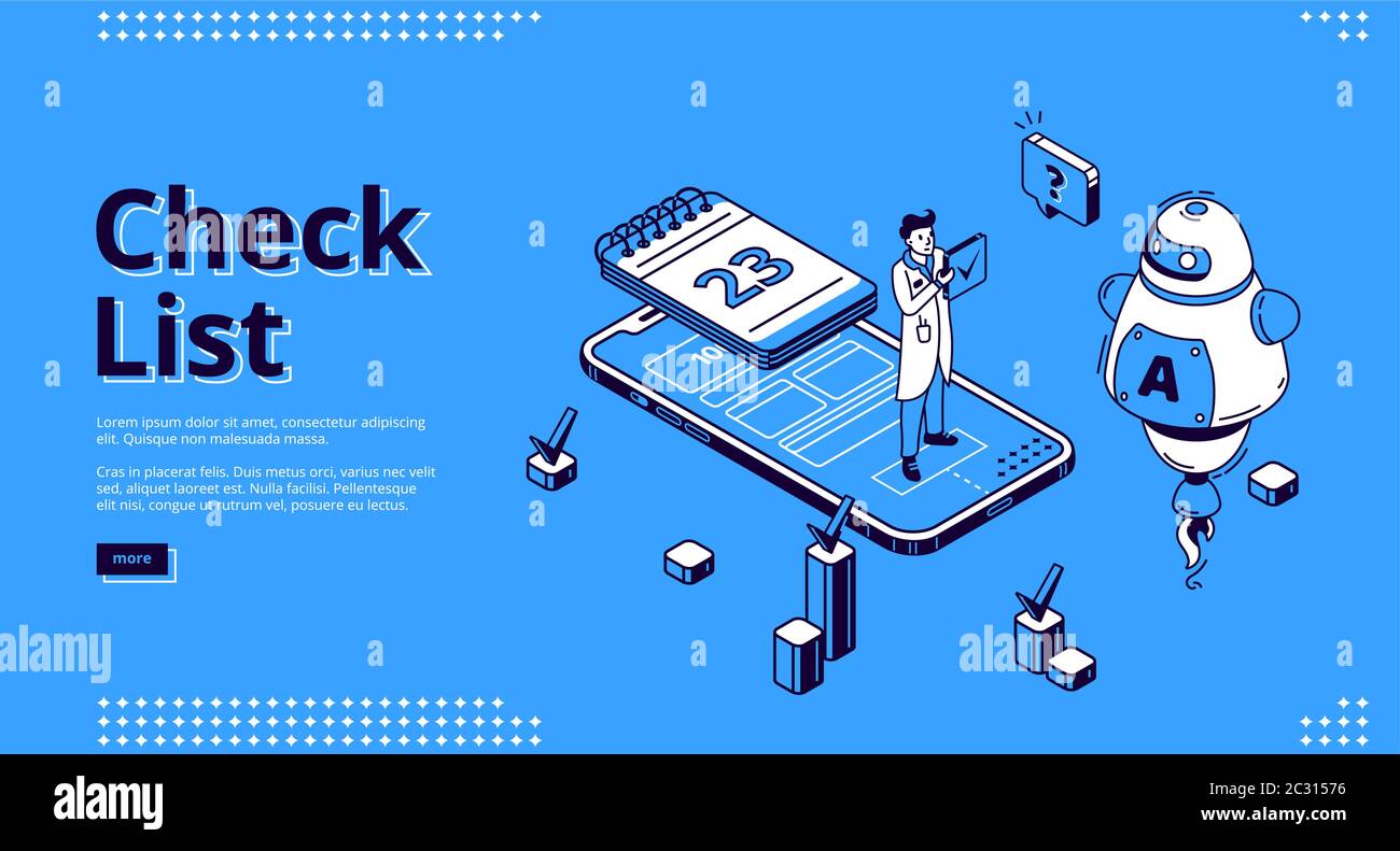 Check list banner. Concept of business organization and completed tasks ...