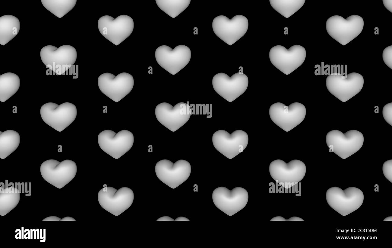 Love Heart With Black Background