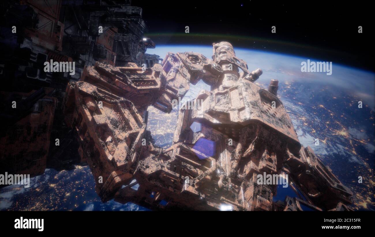 Alien Spaceship Armada Nearing Earth Stock Photo - Alamy