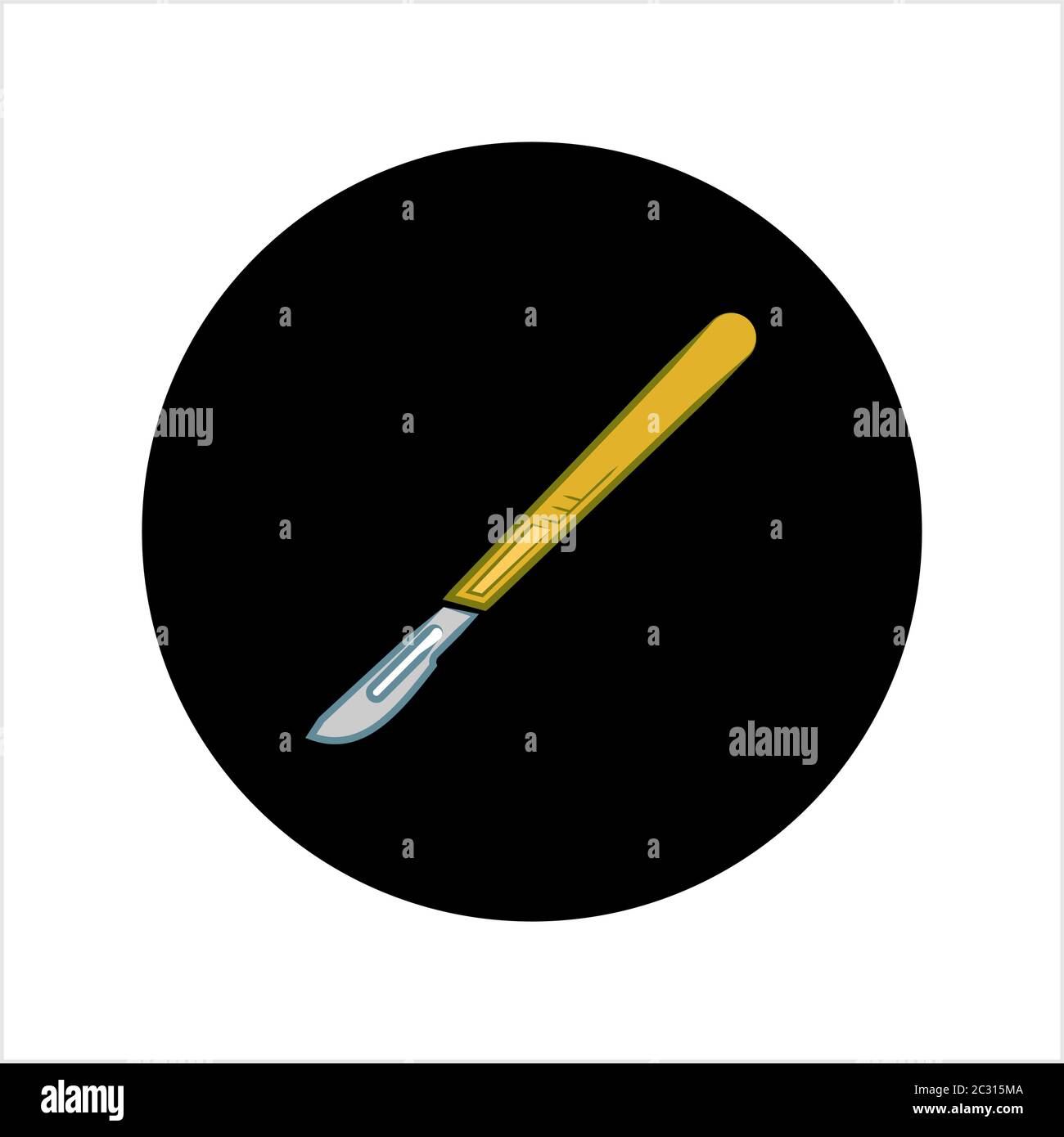 Surgical Scalpel Icon Design Vector Art Illustration Stock Vector Image ...