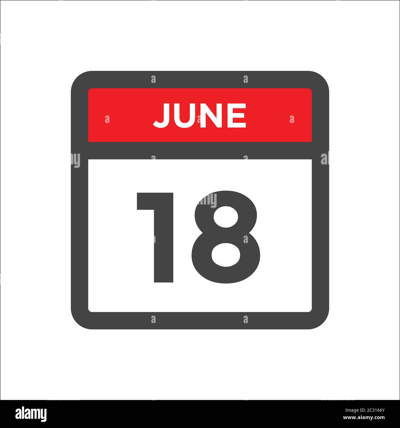 June 18 calendar icon - day of month Stock Vector Image & Art - Alamy